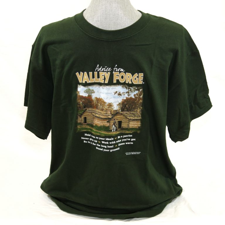 T-Shirt: Valley Forge Advice Tee in Green - Encampment Store at Valley ...